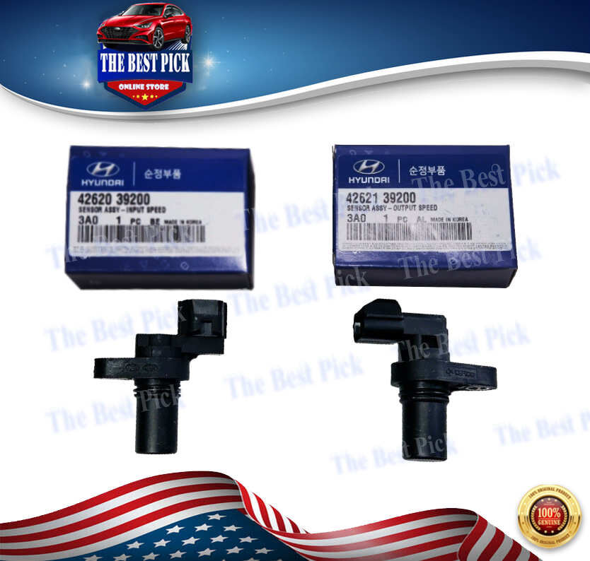 ⭐GENUINE⭐ Input & Output Speed Sensor SET= 2PCS for 05-12 Hyundai Kia ...