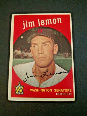 1959 Topps Baseball #215 Jim Lemon Washington Senators | eBay