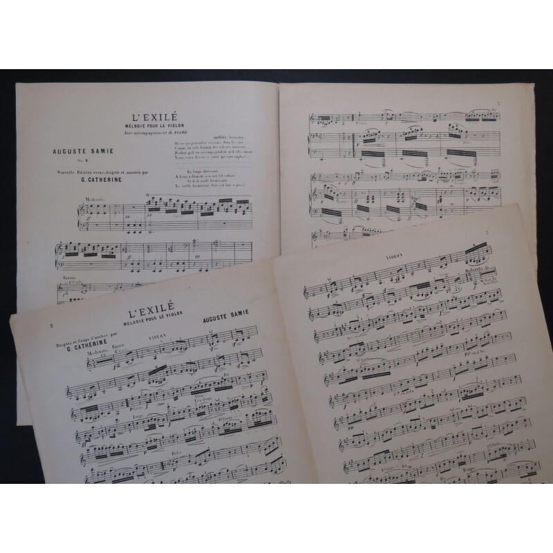 SAMIE Auguste L'Exilé Violon Piano | eBay