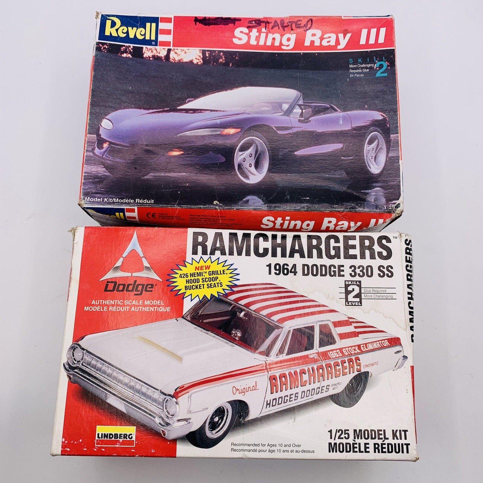 Lindberg Revell Model Car Kit LOT 72161 Ramchargers 1964 Dodge Sting ...