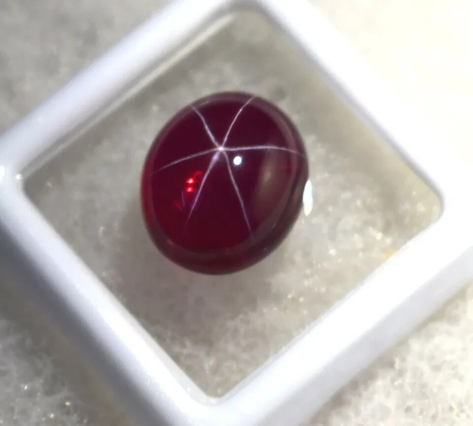 6 Rays Red Star Ruby 8 Ct Natural Burma Oval Cut Cabochon Loose ...