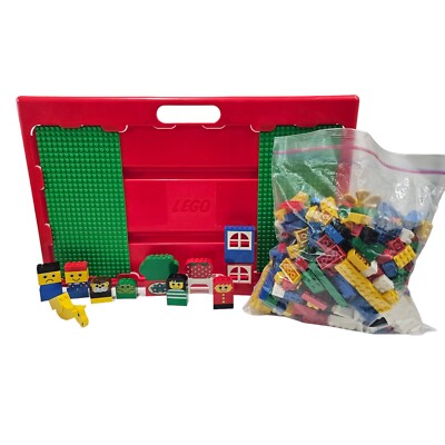 VTG 1998 Red LEGO Lap Table Storage Trays Sliding w/ 2.5lb Bag of ...