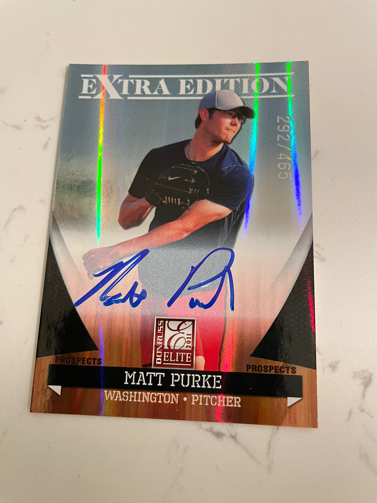 2011 Donruss Elite Matt Purke Washington Nationals Autograph Auto Card ...