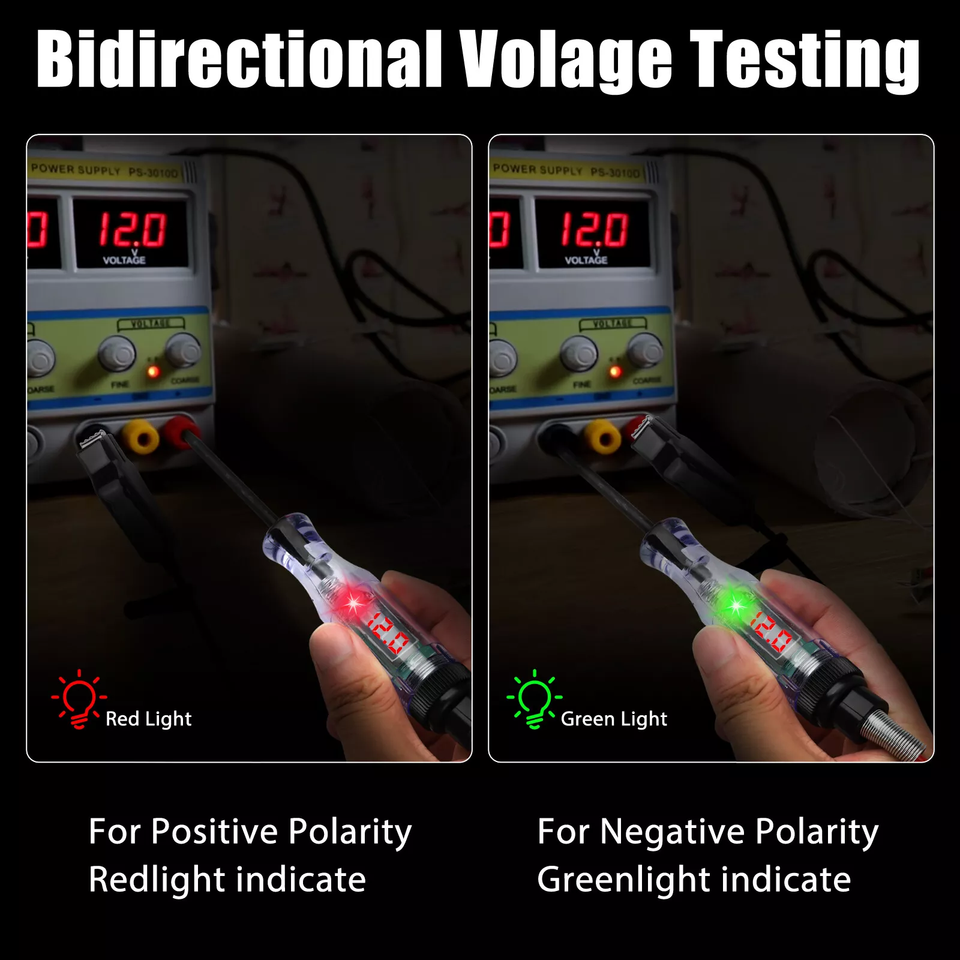 6-24V Digital Electric Voltage Circuit Tester Automotive Test Light Car ...
