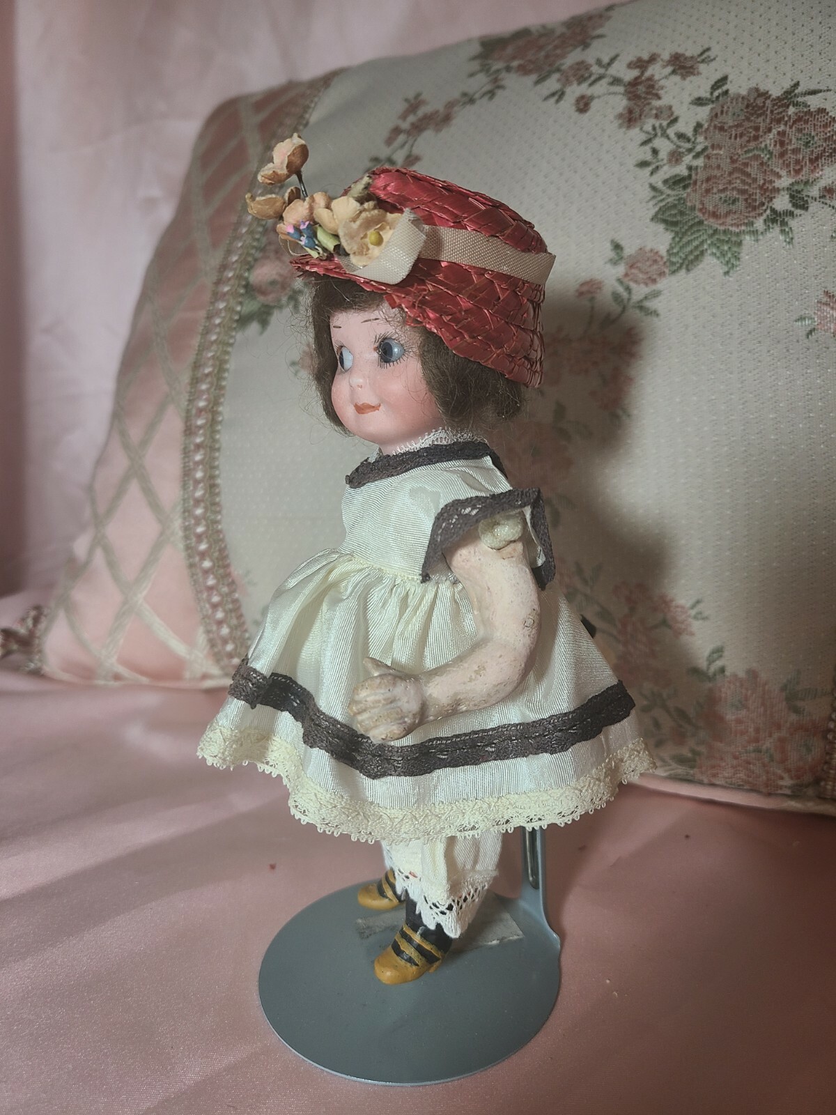 Adorable Googly 7" Antique German Bisque Head AM 253 Nobbi Kid Doll | eBay