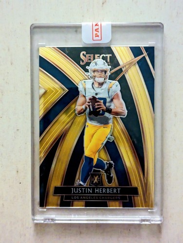 2019 JUSTIN HERBERT SELECT RC XRC ROOKIE CARD GOLD PRIZM SSP /10 MINT ...