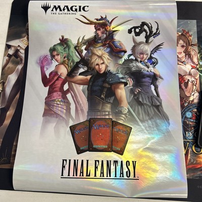 FINAL FANTASY Store FOIL ART POSTER 18x24 NEW promotional MTG Magic ...