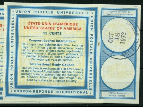 UNITED STATES 22 cents c22 1973 - International Reply Coupon IRC | eBay