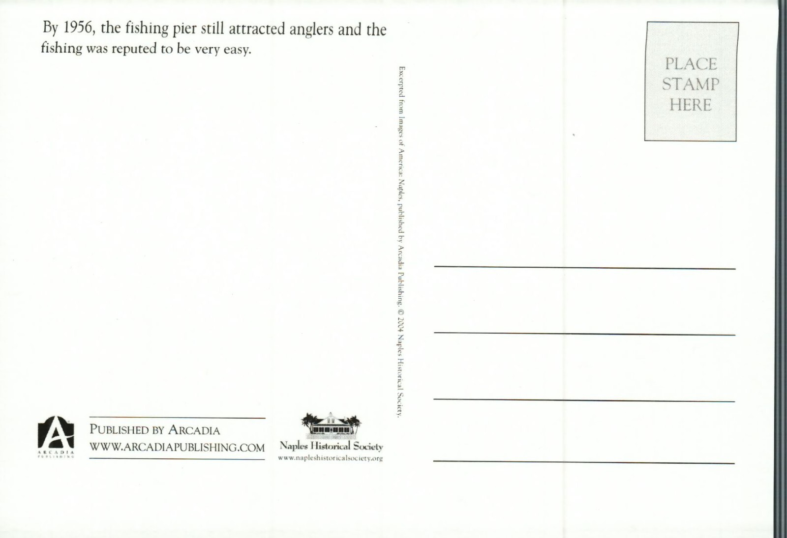 *Florida-"Scenic View of The Fishing Pier" / *Naples (Postcard) {G286 ...