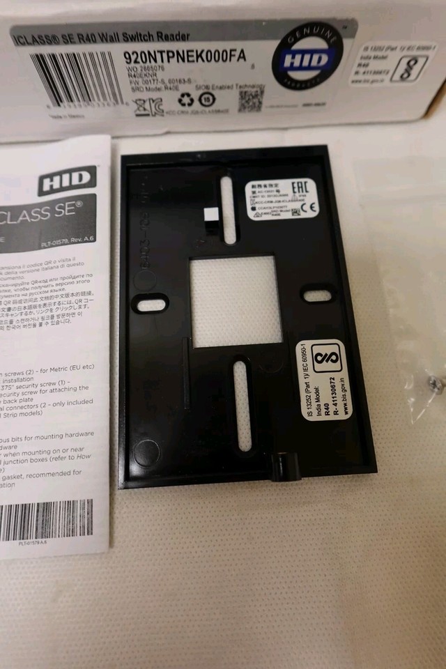 HID 920NTPNEK000FA iCLASS SE R40 R40EKNR Smart Card Proximity Wall ...