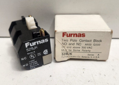 NEW OLD STOCK! FURNAS 10A 600V NO/NC CONTACT BLOCK 52BJK | eBay