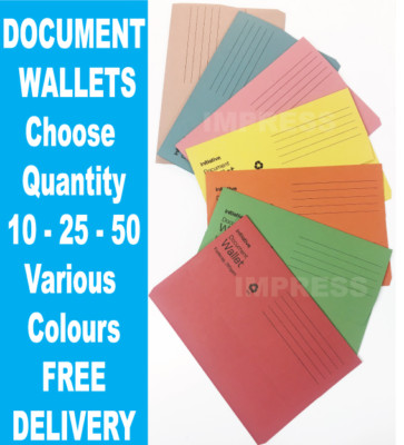 10, 25, 50 x 285gsm Cardboard Foolscap Envelope Folders Filing Document ...