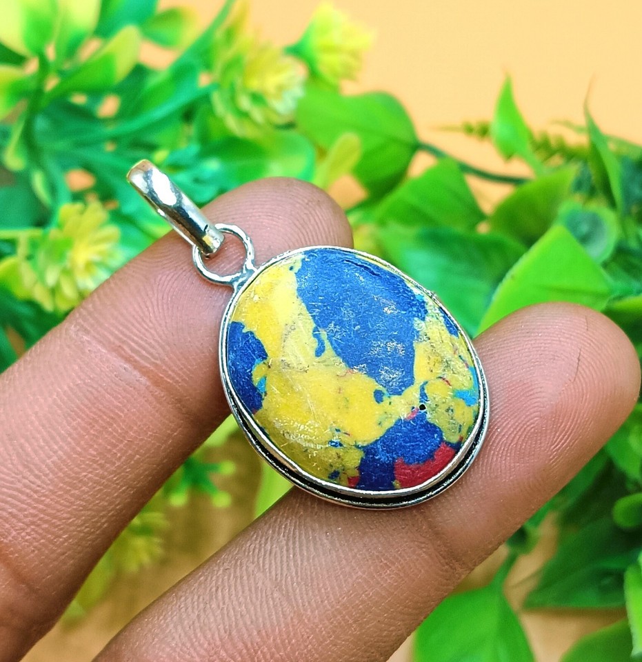 Exotic Mosaic Jasper Gemstone 925 Sterling Silver Plated Handmade ...