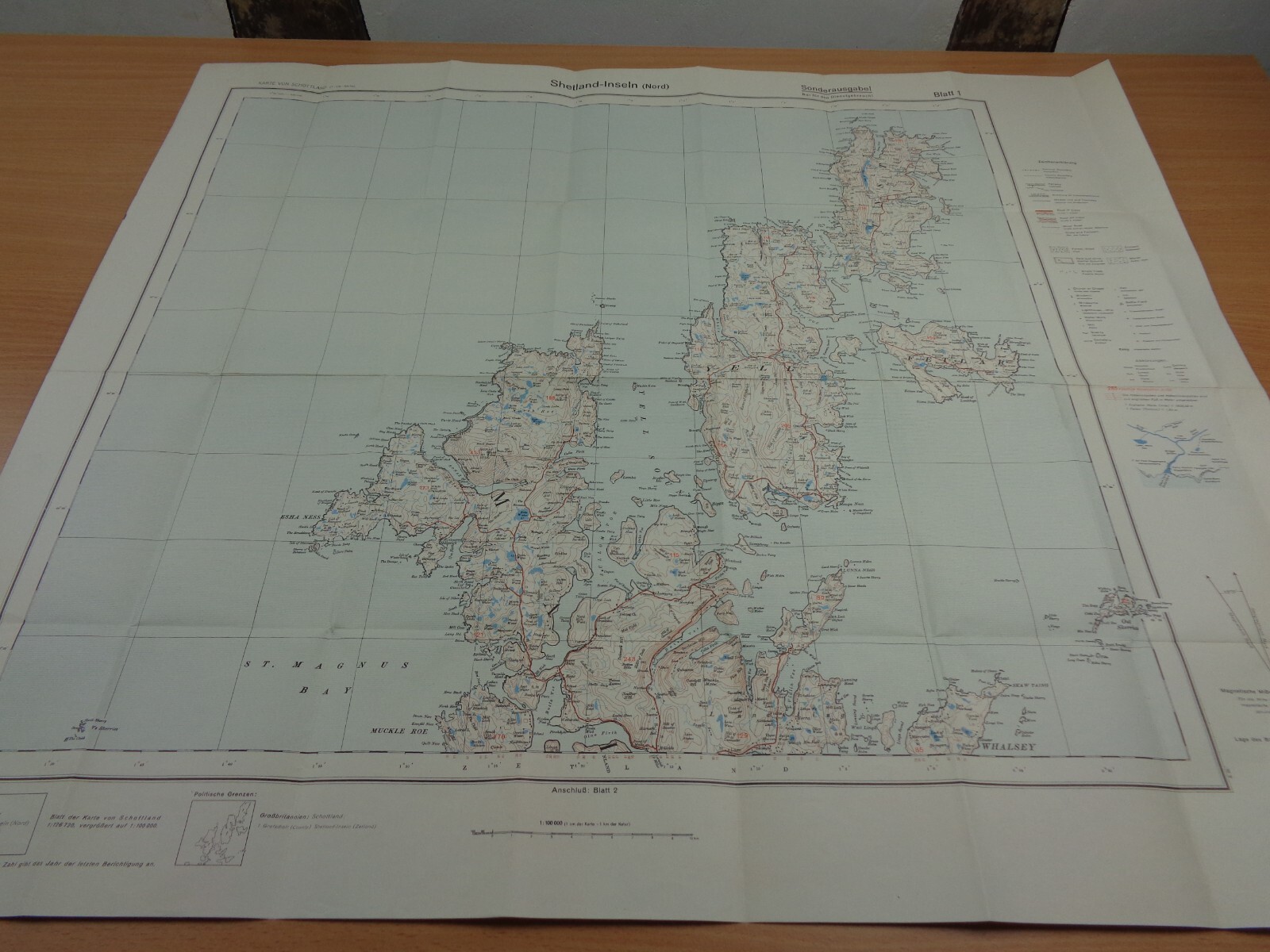 WW2 GERMAN INVASION MAP of "THE SHETLAND ISLANDS (NORTH)" | eBay UK