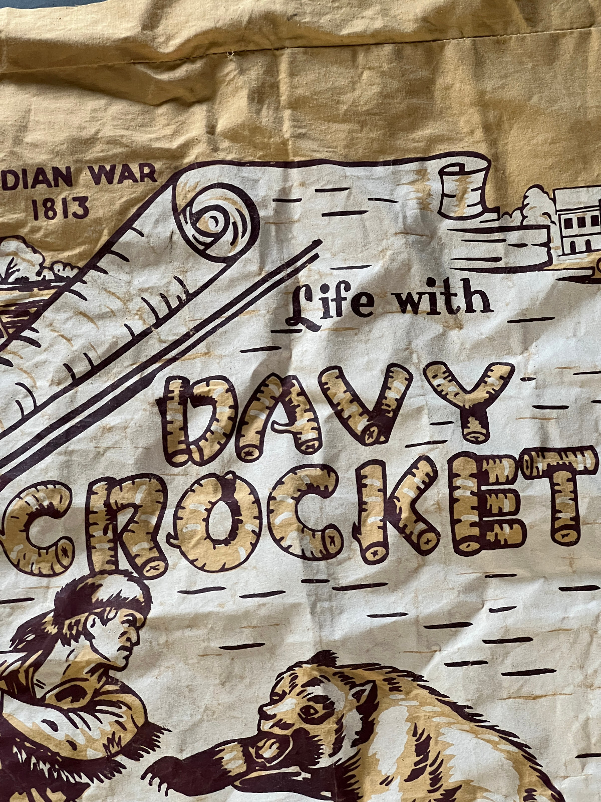 1950's Life with Davy Crockett Walt Disney Store? Banner Sign ...