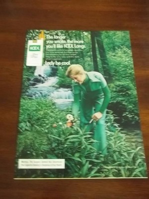 1973 VINTAGE AD KOOL CIGARETTES LADY BE COOL WOMAN PICKING FLOWERS ...