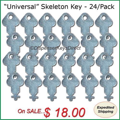 "Universal" Skeleton Dispenser Key - (24/pc.) "Master Pack" | eBay