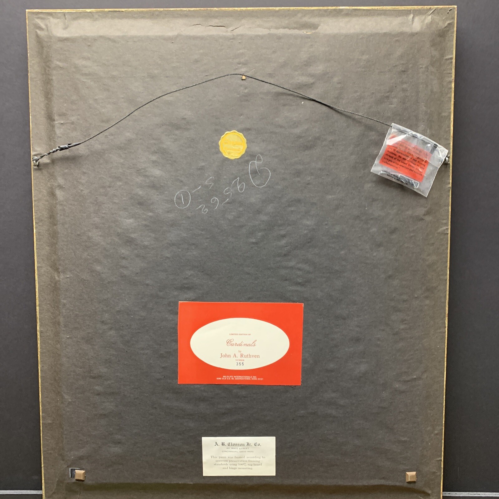 John A. Ruthven Limited Edition Signed Framed Print “Cardinals” 1981 | eBay