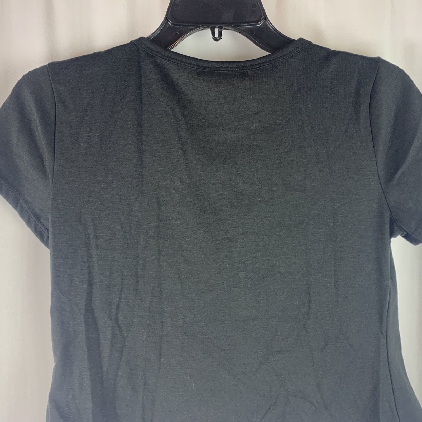 CLE Luv Juniors Black Cropped Short Sleeve Shirt Multiple Sizes | eBay