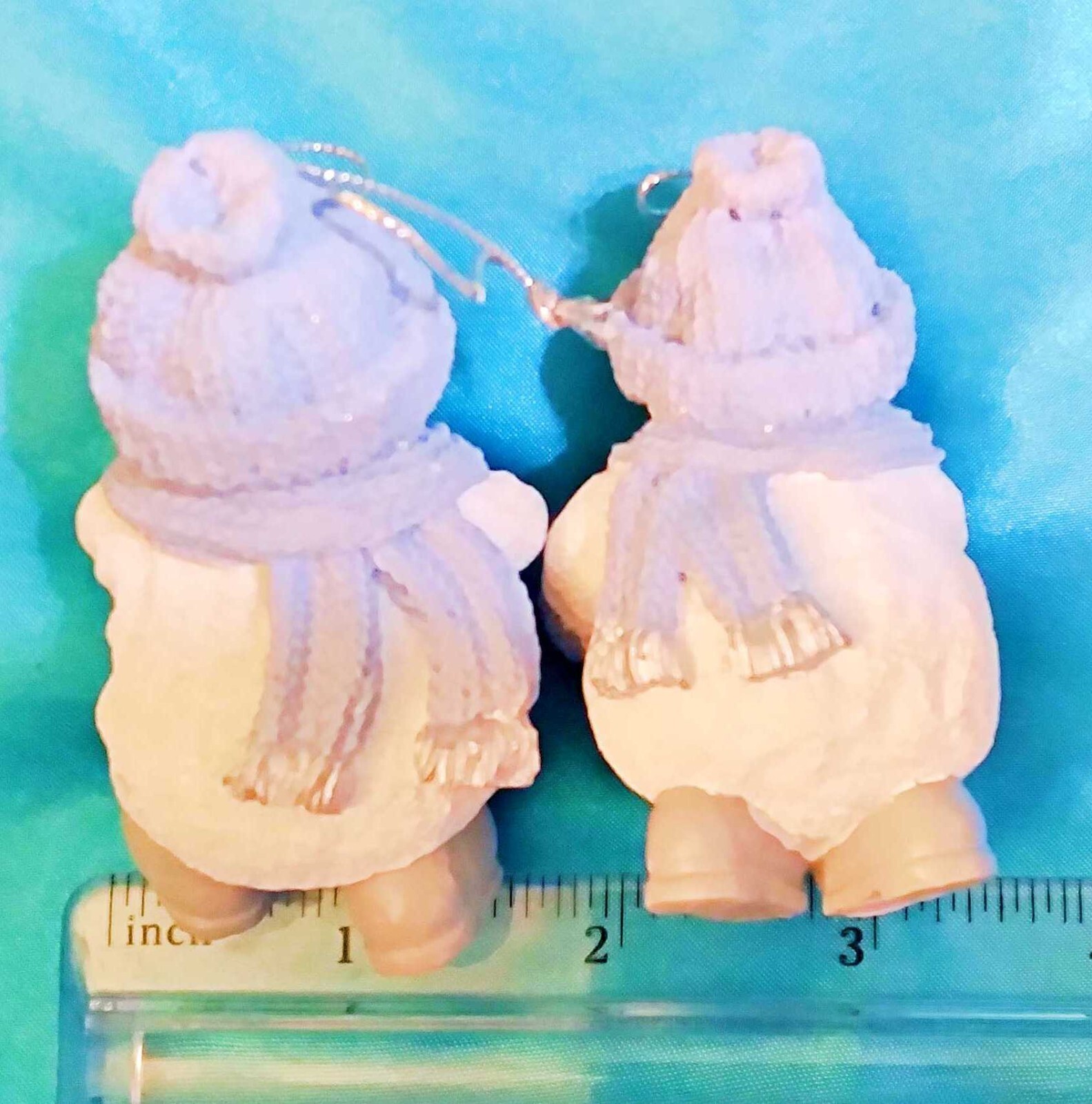 Set of 2 - Snow Buddies Snowman Boy Girl Winter Christmas Ornaments | eBay