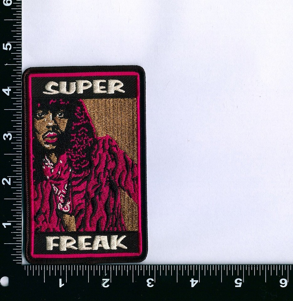 SUPER FREAK Embroidered "R&B" Patch - Wax Back with merrowed edge 4 3/8" X 2 3/4 | eBay