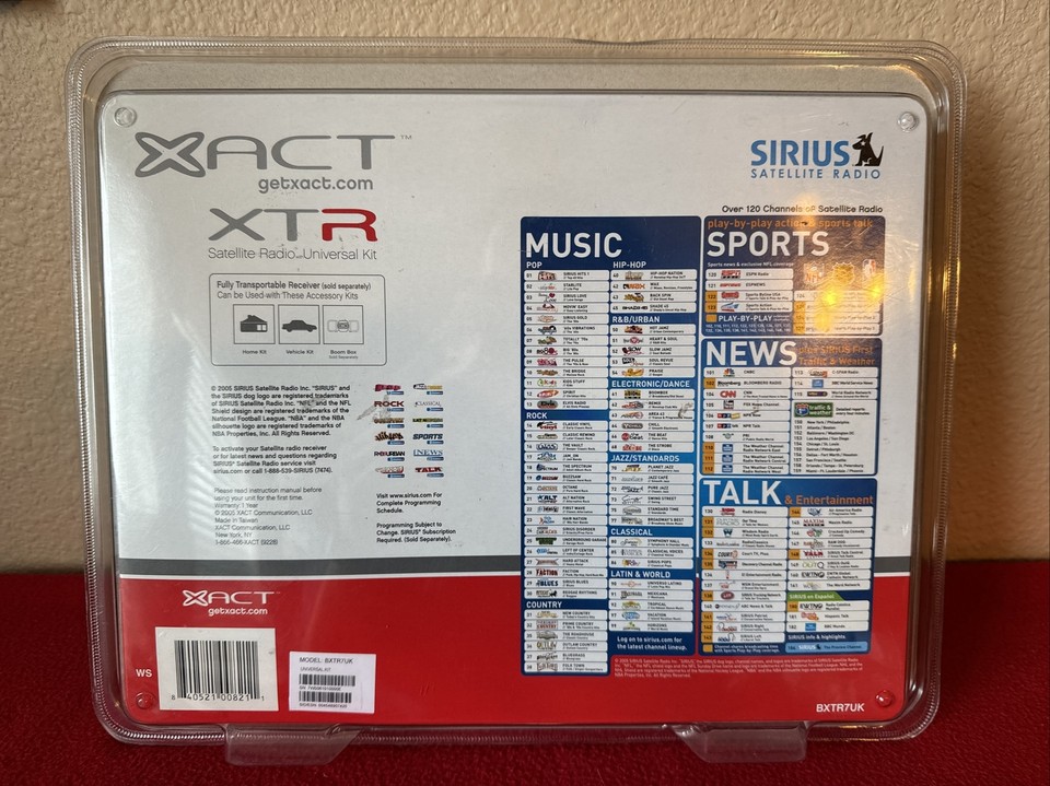 New Sirius XM Radio Xact BXTR7UK for Car & Home Satellite Radio ...