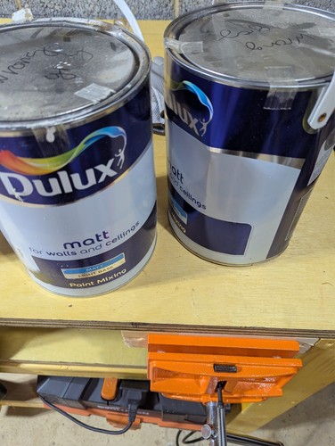 Dulux paint dove grey Matt interior 2x 5l cans | eBay UK