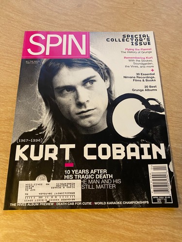 Spin Magazine April 2004 Kert Cobain Nirvana 20 Best Grunge Albums Rock ...