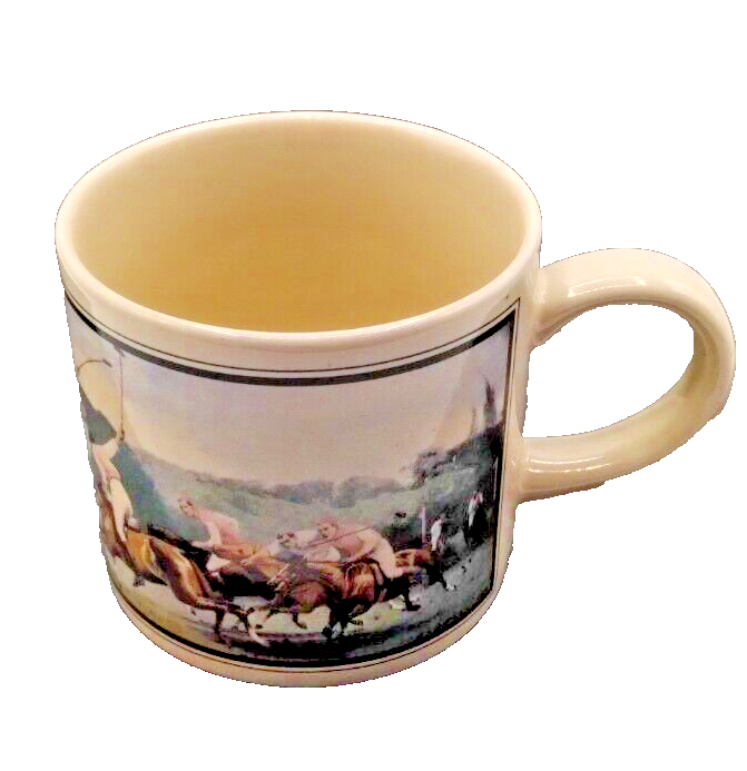 Vintage Ralph Lauren Game of Polo Motif 10oz. Cup Mug Beige with Green ...