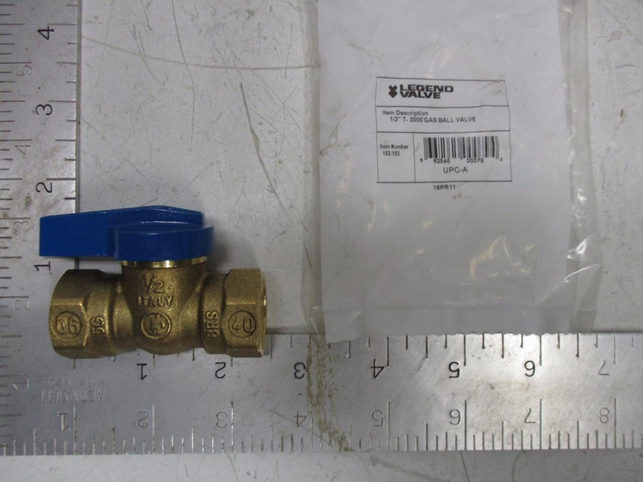 NEW LEGEND 102-103 1/2" T-3000 GAS BALL VALVE (Trim and Drain Valve) | eBay