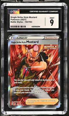 CGC Graded 9 Mint Single Strike Style Mustard 163/163 Battle Styles ...