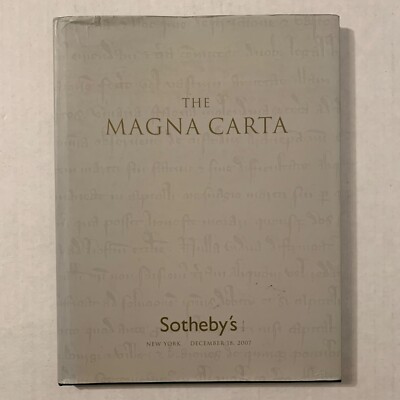 The Magna Carta Sotheby's Auction Catalog December 2007 New York HC ...
