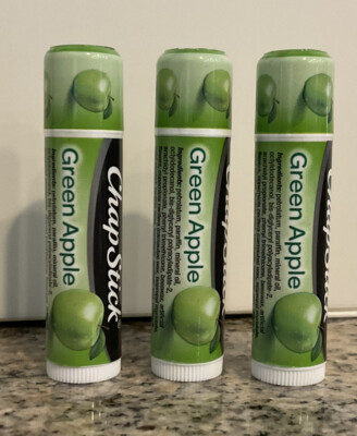 3 - Chapstick Green Apple-- New & Sealed! Discontinued | eBay