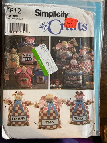Simplicity Crafts 9612 Feed Sack Doll Pattern UnCut Vintage 90's | eBay