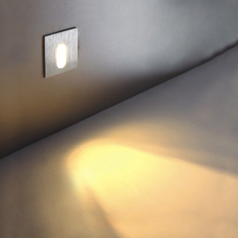 Indoor 3W LED Wall Lamp Square Corner Light Fixture Junction Box Step ...