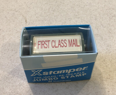 X-Stamper Jumbo Message Stamp, First Class Mail, Pre-Inked One Red 3239 ...