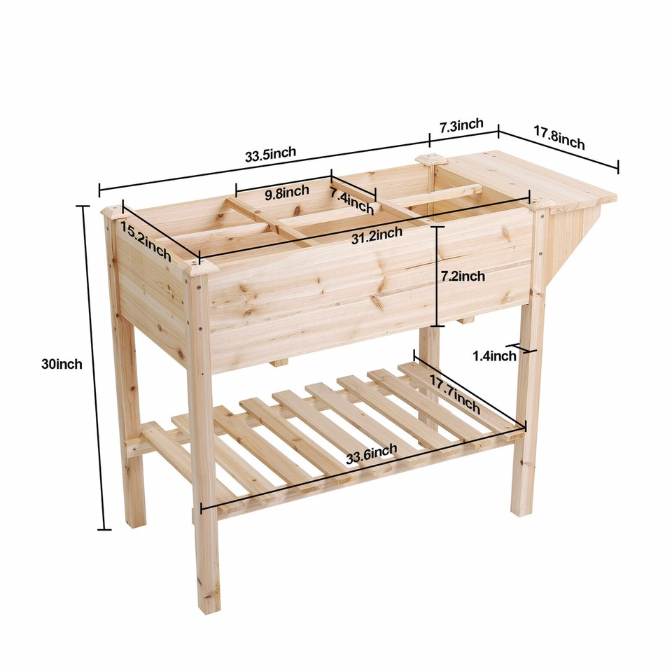 Heavy Duty Elevated Planter Box Raised Garden Bed Kit Vegetable Herb ...