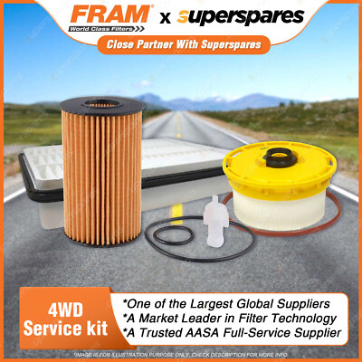 Fram 4WD Oil Air Fuel Filter Service Kit for Toyota Landcruiser VDJ79 ...
