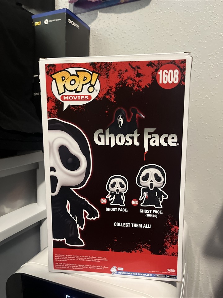 Ghost Face with Knife Jumbo Funko Pop! Vinyl Figure #1608 In Hand ...