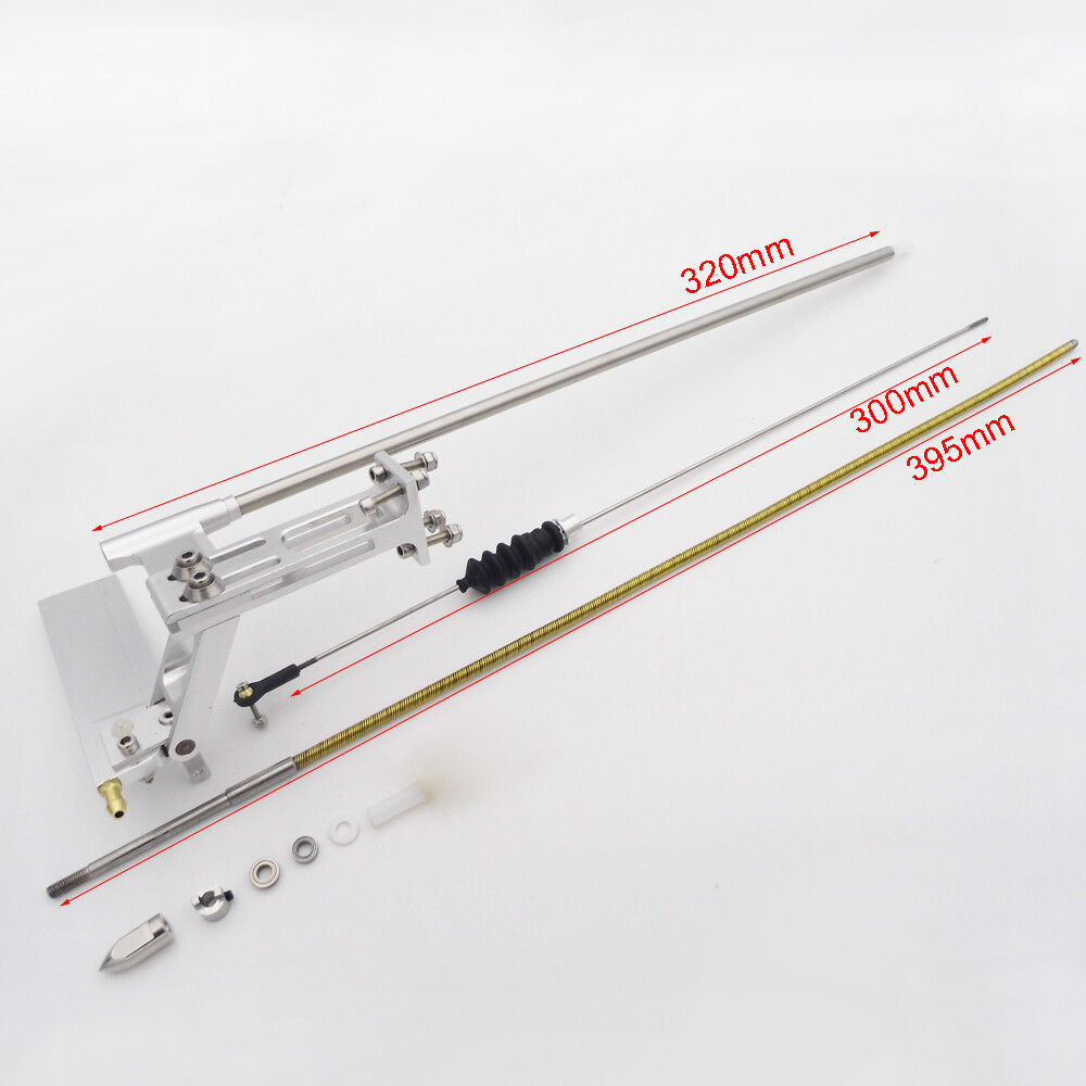 4mm Flexible Shaft Strut Water Pickup Steering Rudder Kit f RC Boat ...