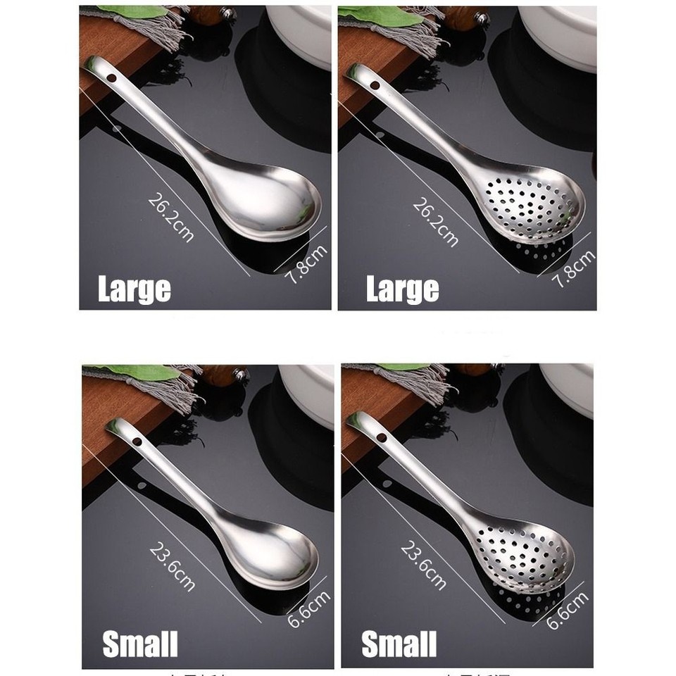 Stainless Steel Rice Spoon Cooking Skimmer Slotted Spoon for Cooking ...