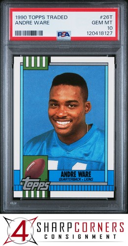 1990 TOPPS TRADED #26T ANDRE WARE RC HEISMAN PSA 10 | eBay