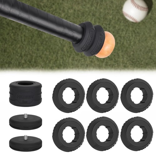 6 PCS Baseball Bat Grip Choke Up Rings with Baseball Bat Weighted Swing ...
