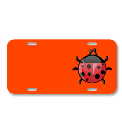 Ladybird Ladybug Animal Bug Beetle On License Plate Car Front Add Names ...