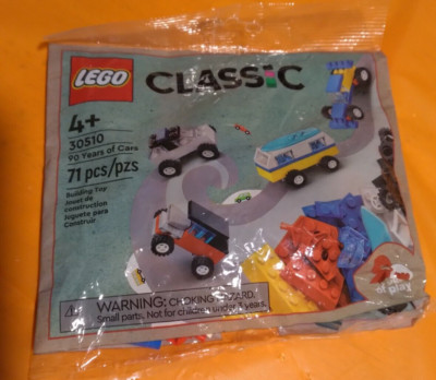 LEGO Classic 30510 90 Years of Cars 71 Piece Iconic Cars Toy Set ...