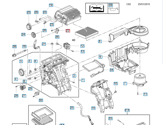 ATTUATORE MOTORINO RISCALDAMENTO OPEL INSIGNIA MERIVA B - OPEL 1822226 ...