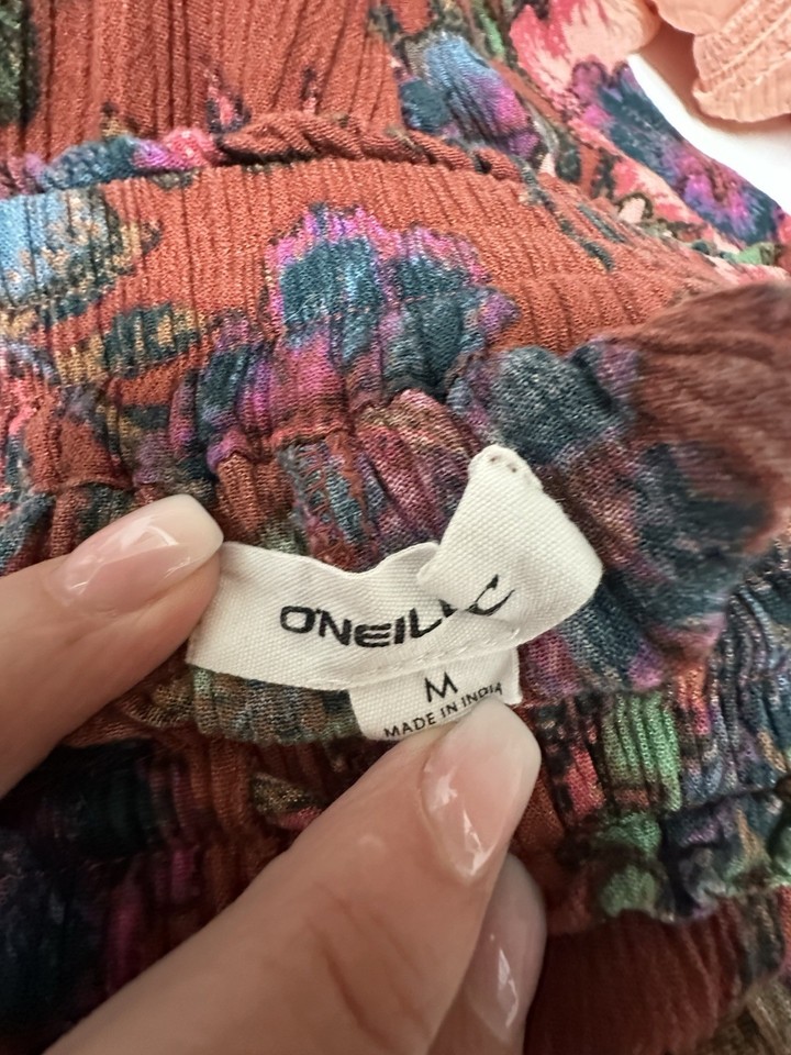 O'Neill Women's Medium Floral Crinkle Crepe Wide Leg Pants | eBay