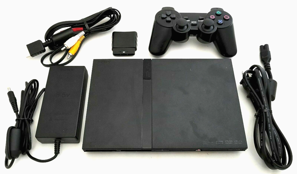 OEM Sony PS2 SLIM Video Game System Gaming Bundle Console Set ...