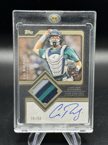 2025 Topps Series 2 Cal Raleigh Flagship Tri-Color Patch Auto #30/50 ...