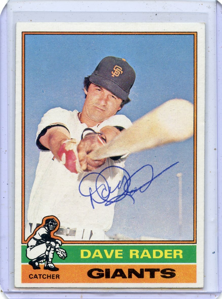 1976 TOPPS #54 DAVE RADER AUTOGRAPH, SAN FRANCISCO GIANTS 120720 | eBay